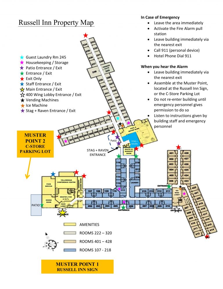 Russell Inn Hotel Map | The Russell Inn