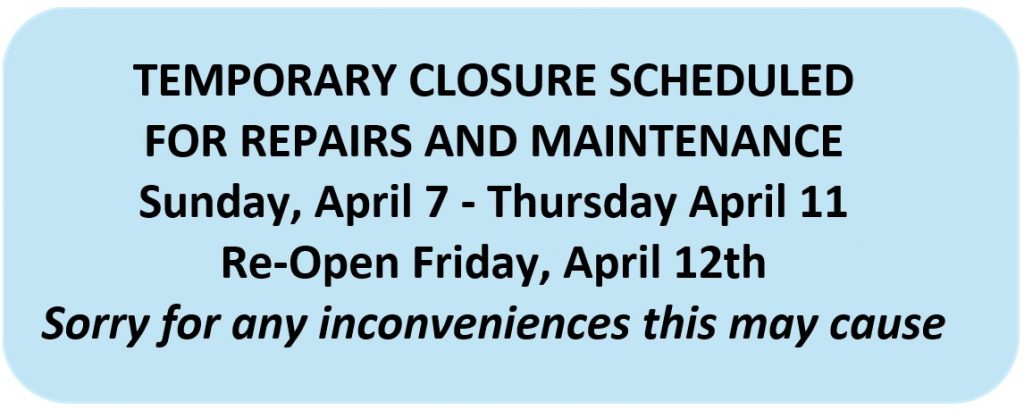 Pool closure notice | The Russell Inn